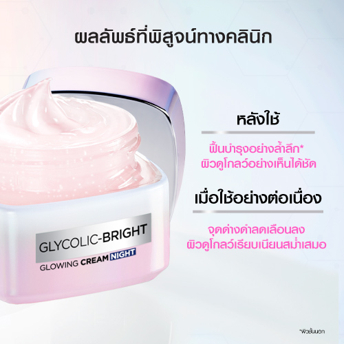 GLYCOLIC BRIGHT GLOWING CREAM NIGHT ครีมบำรุงผิวตอนกลางคืน