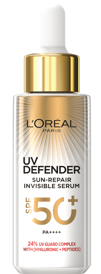 เซรั่มกันแดดเนื้อบางเบา SPF 50+ ช่วยลดเลือนริ้วรอย จุดด่างดำ